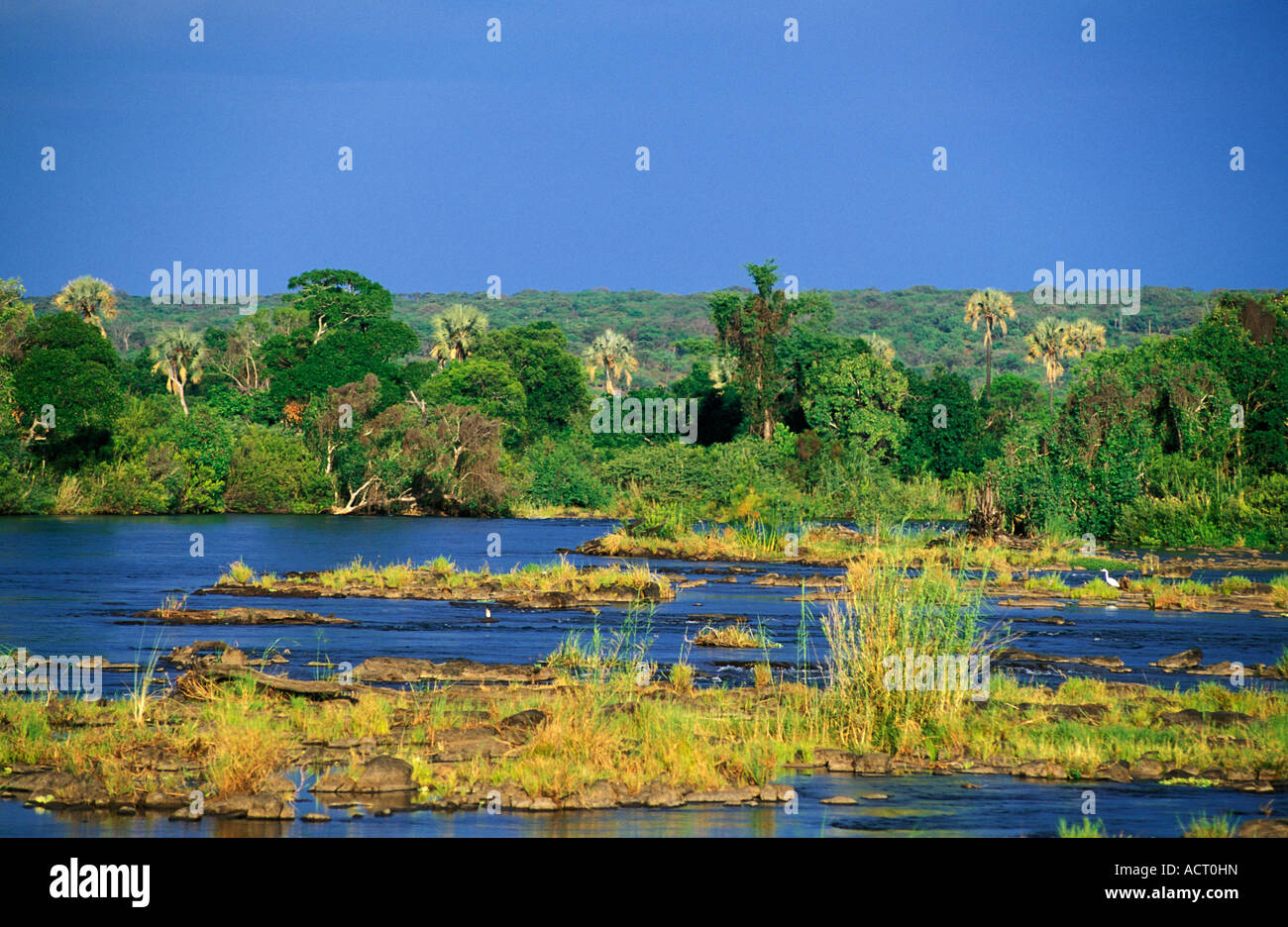 View of upper Zambezi River near Victoria Falls Victoria Falls Zimbabwe ...