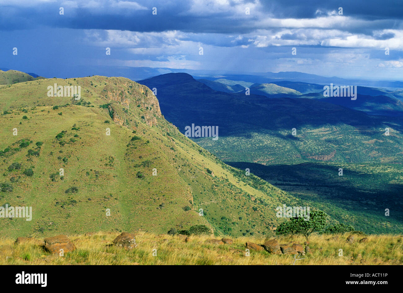 Scenic view of Kransberg mountains Marakele Game Reserve North Western ...