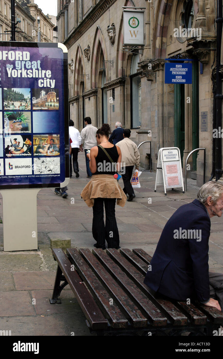 Street scene Bradford city centre West Yorkshire Stock Photo - Alamy