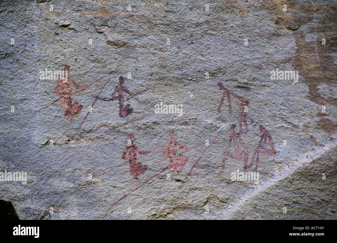 San rock paintings Giants Castle Game Reserve Drakensberg Kwazulu Natal ...