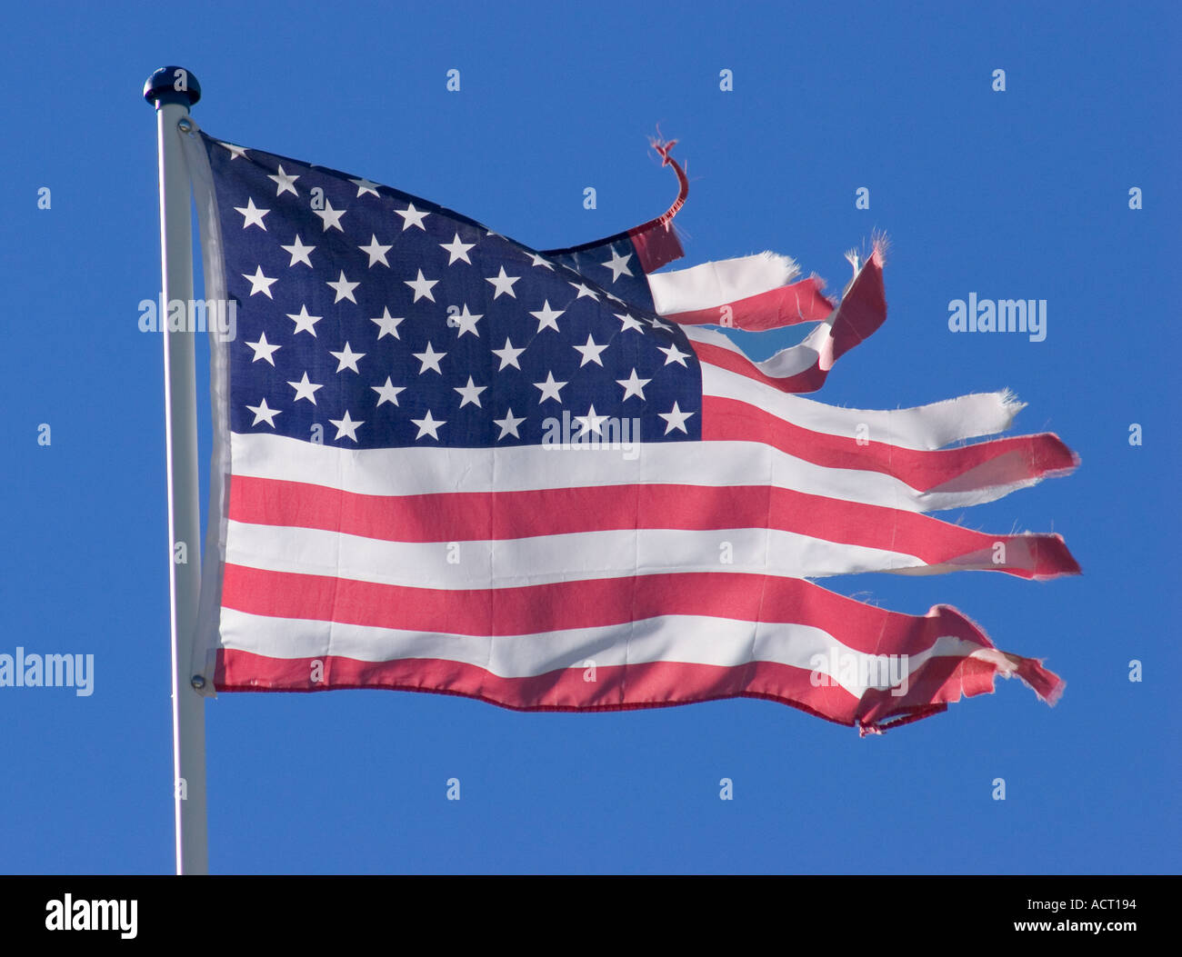 Ripped torn tattered american flag hi-res stock photography and images ...