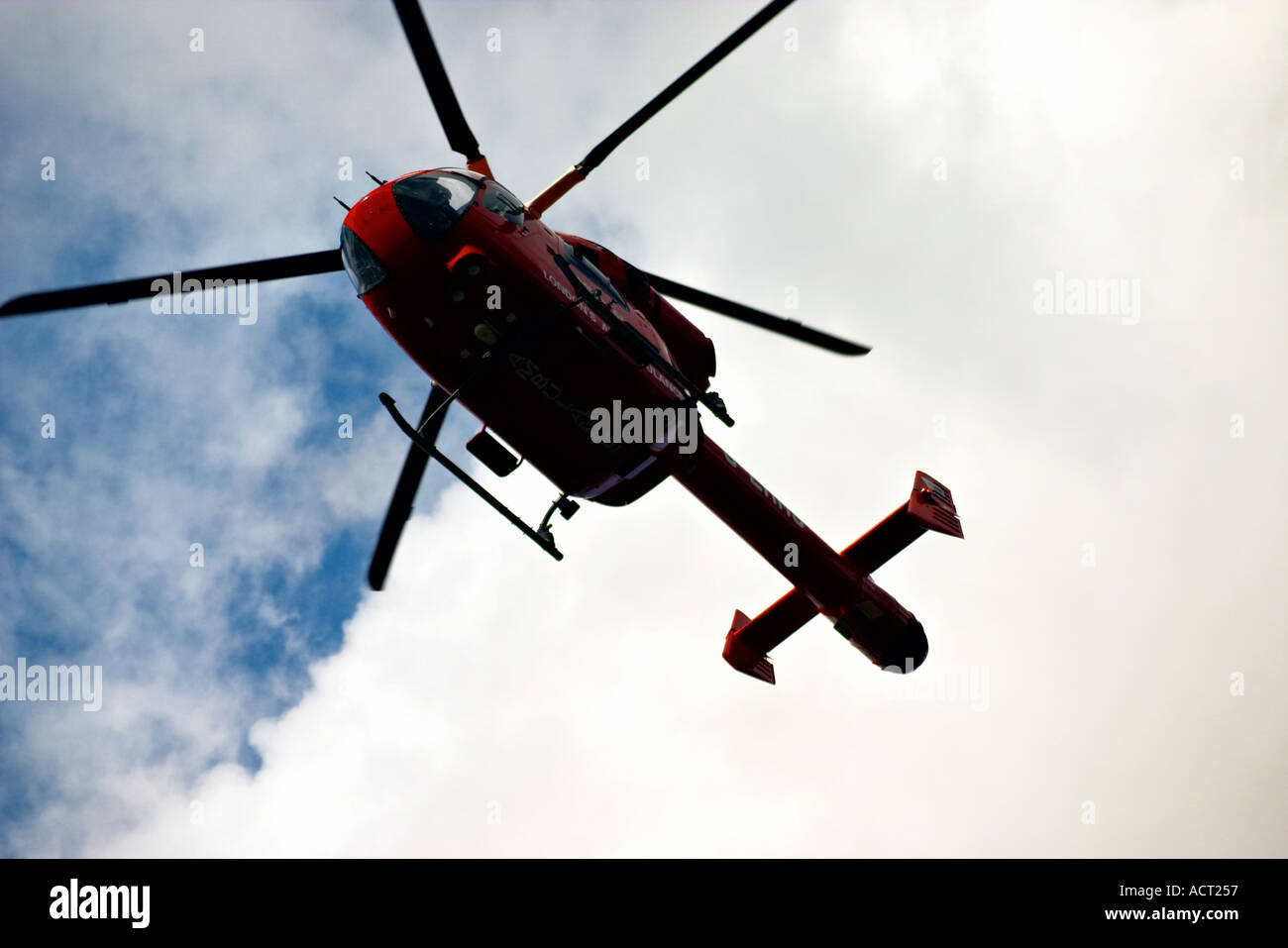 london virgin helicopter chopper heli air ambulance Stock Photo - Alamy