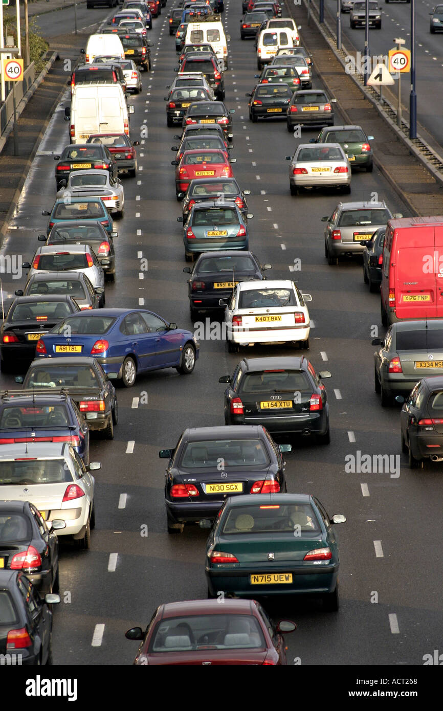 road traffic jam gridlock in england united kingdom uk great britain ...