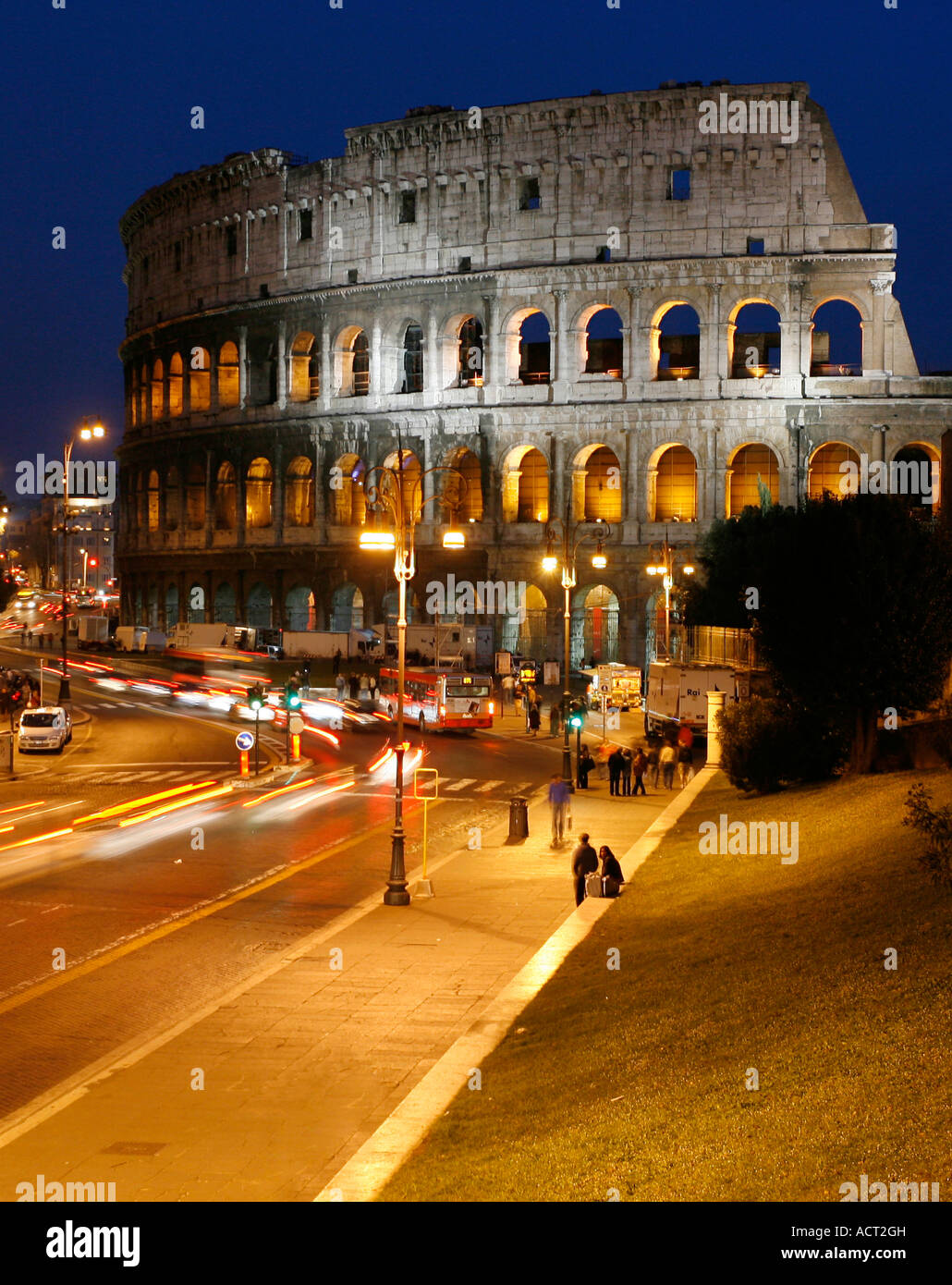 Colosseum and light trails hi-res stock photography and images - Alamy