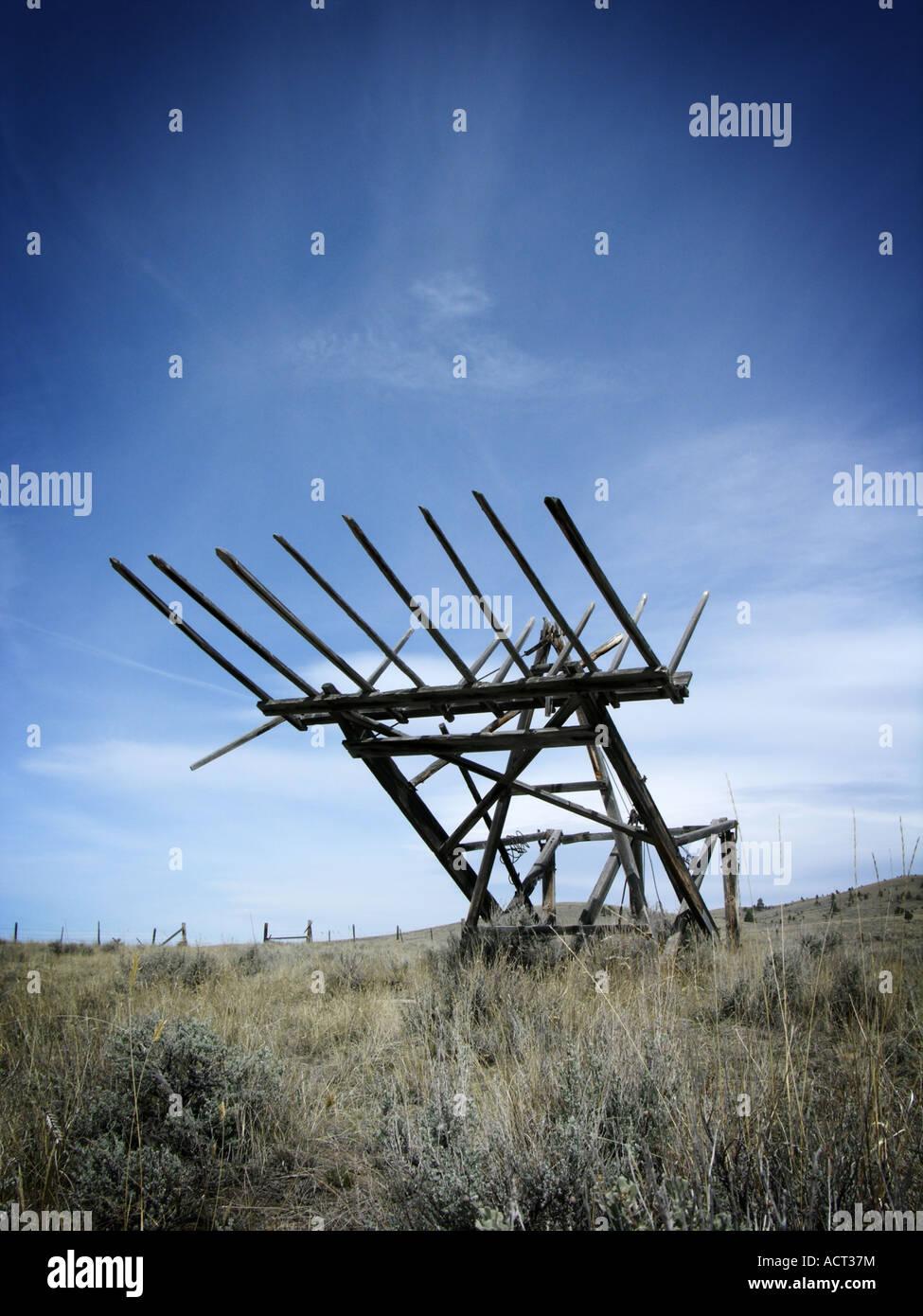 Old Hay Stacker Stock Photo - Alamy