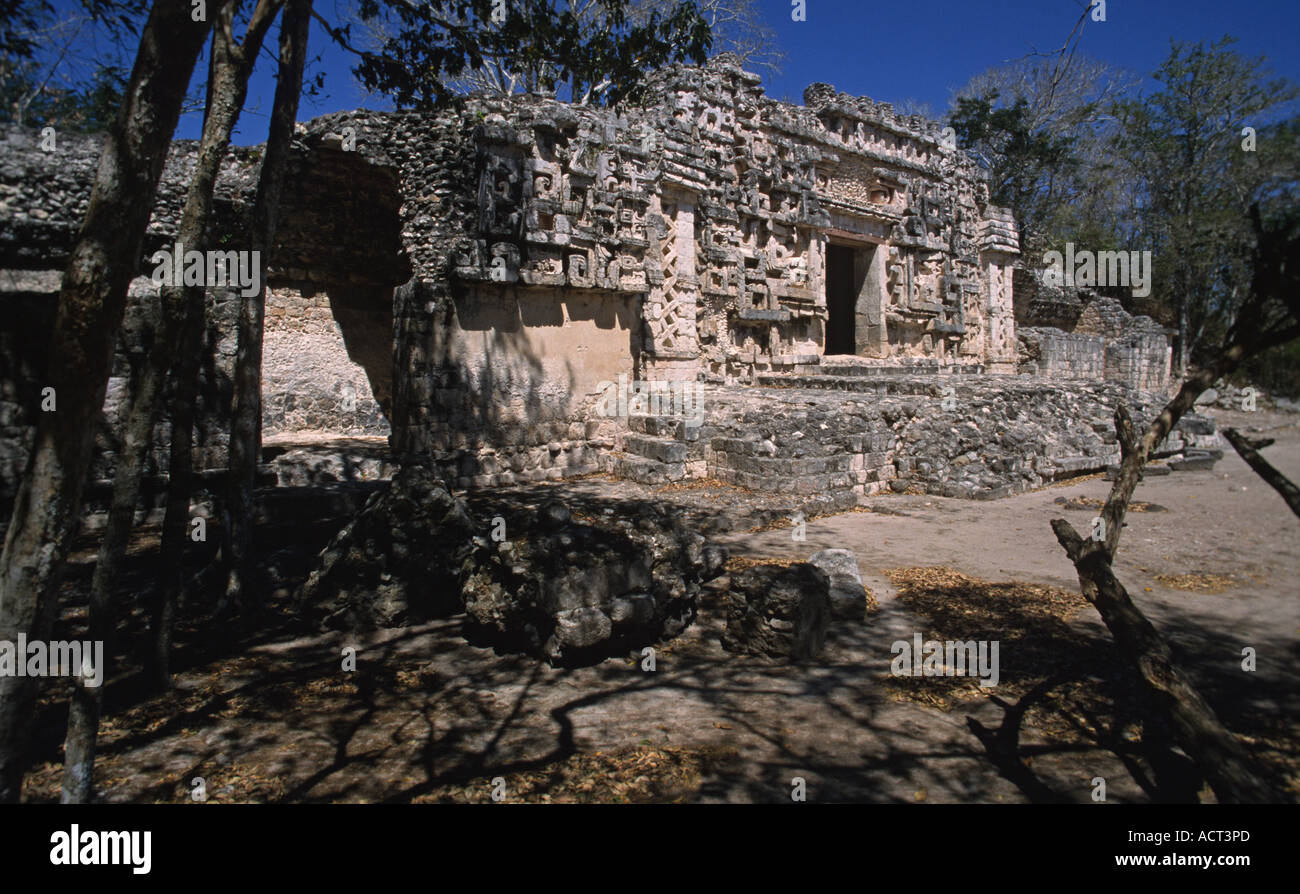 Temple of Hochob Mexico Central America Stock Photo - Alamy