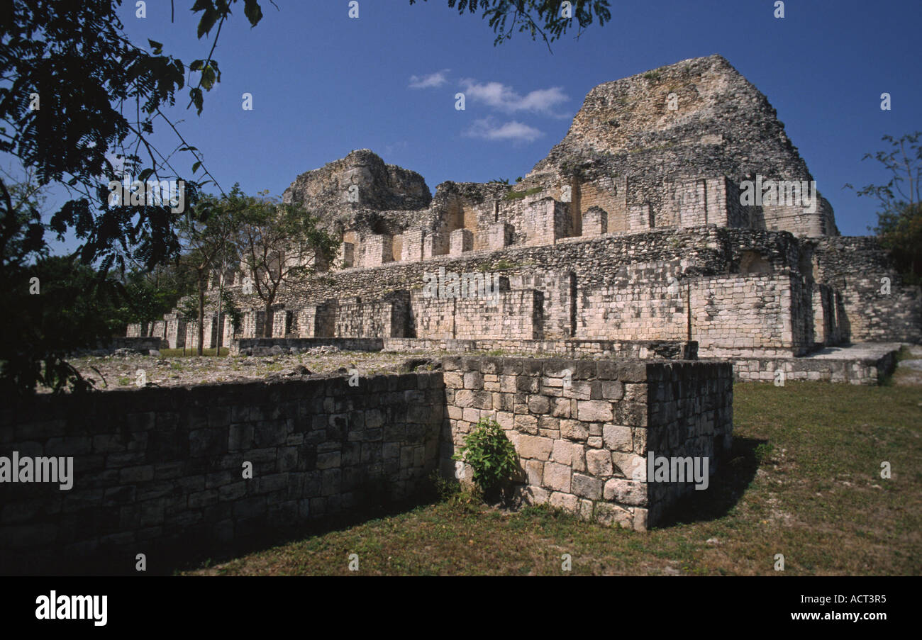 Structure I of Becan Mexico Central America Stock Photo - Alamy