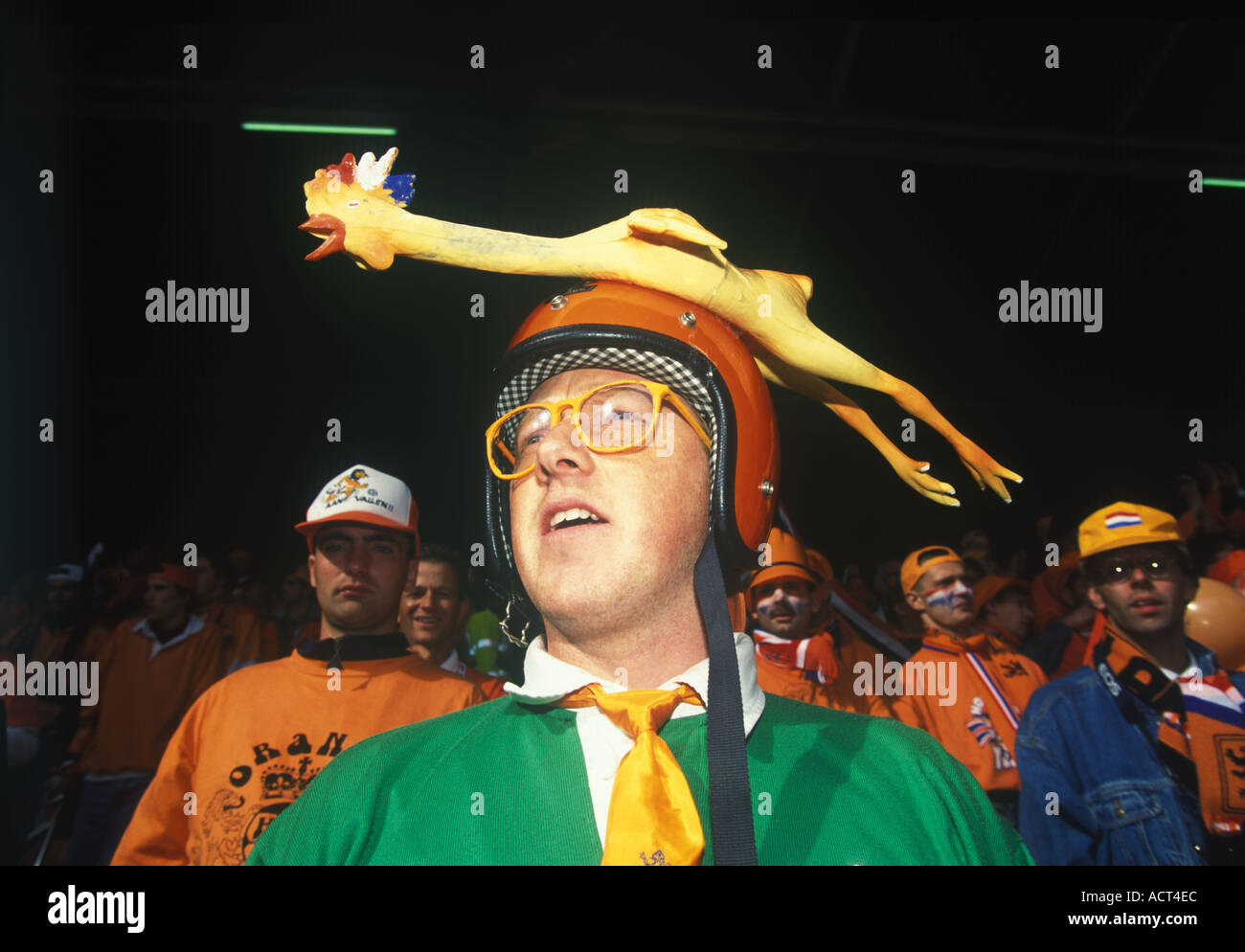 Dutch football fan during match versus France Euro 96 Liverpool Stock ...