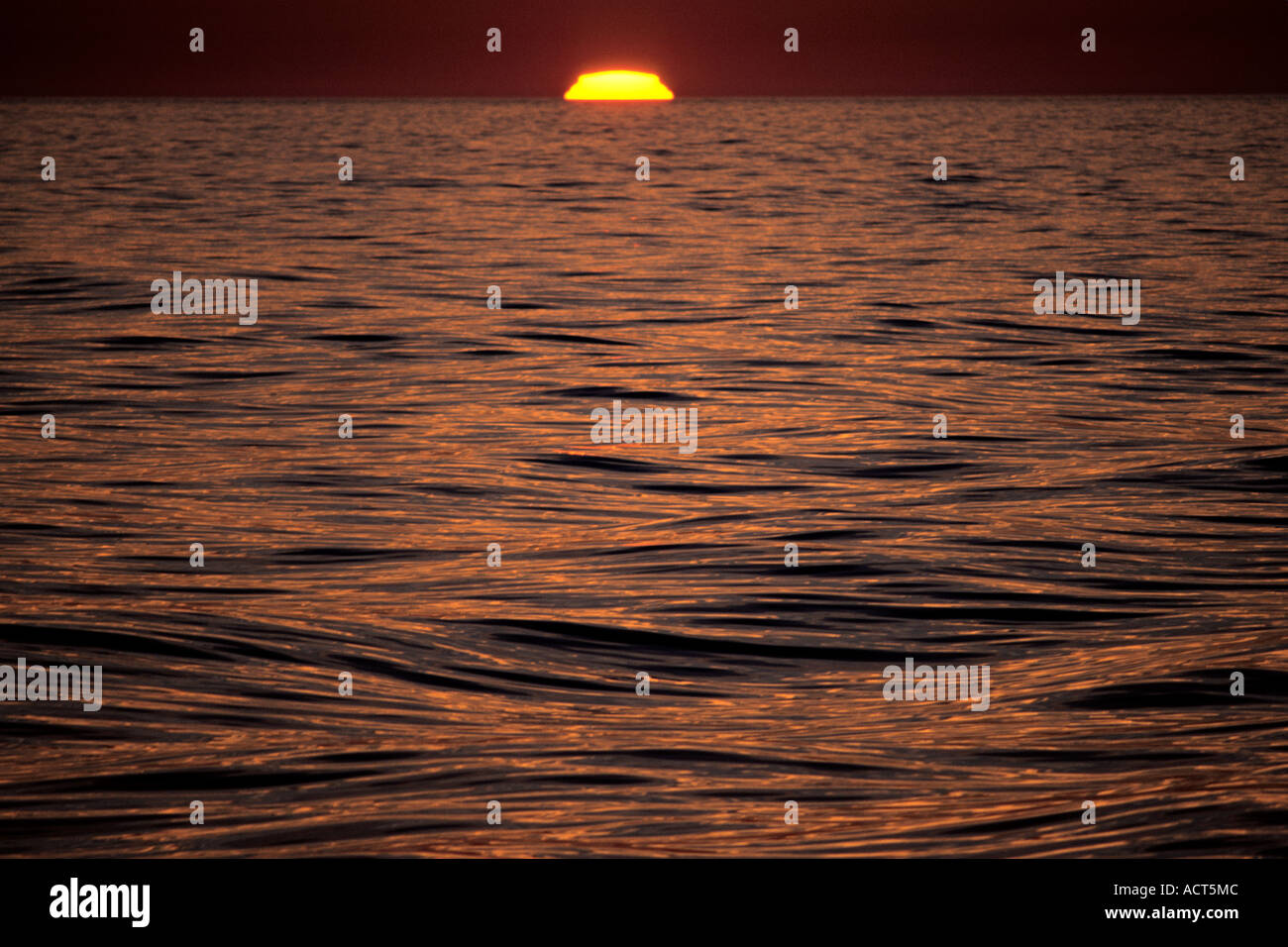 Sunset over Davis Straight, North Atlantic, Greenland coast Stock Photo ...