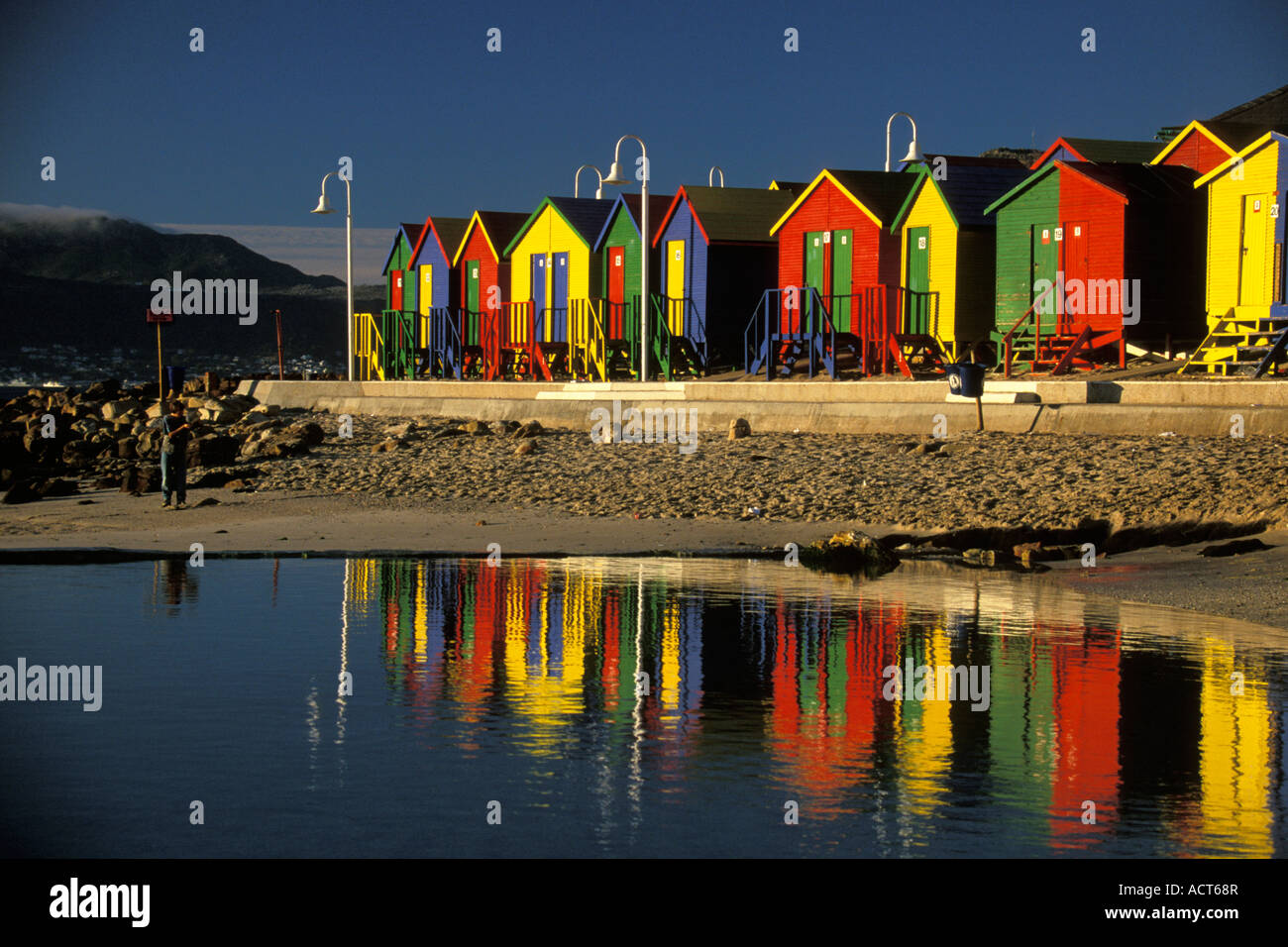Colourful beach change rooms on St James Beach St James Beach Western ...
