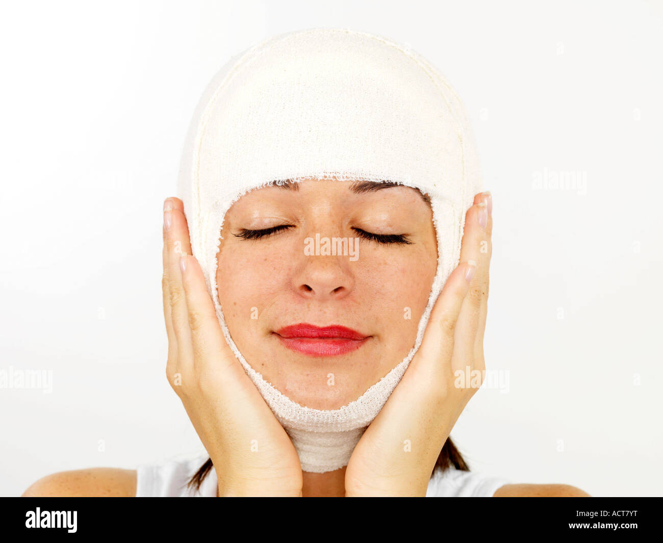 Young Woman Recovering From Surgery Model Released Stock Photo - Alamy