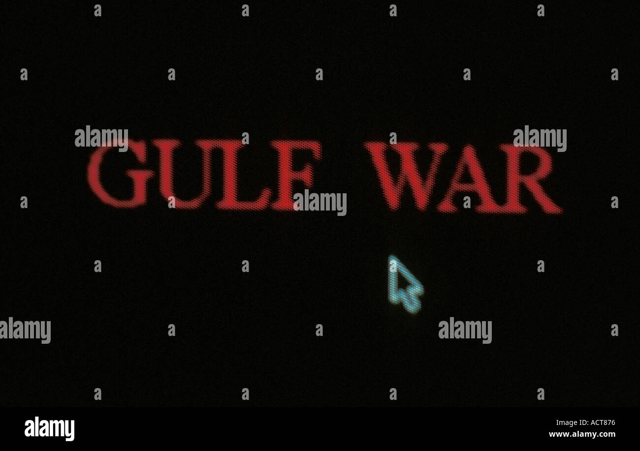 Gulf war text Red Stock Photo - Alamy