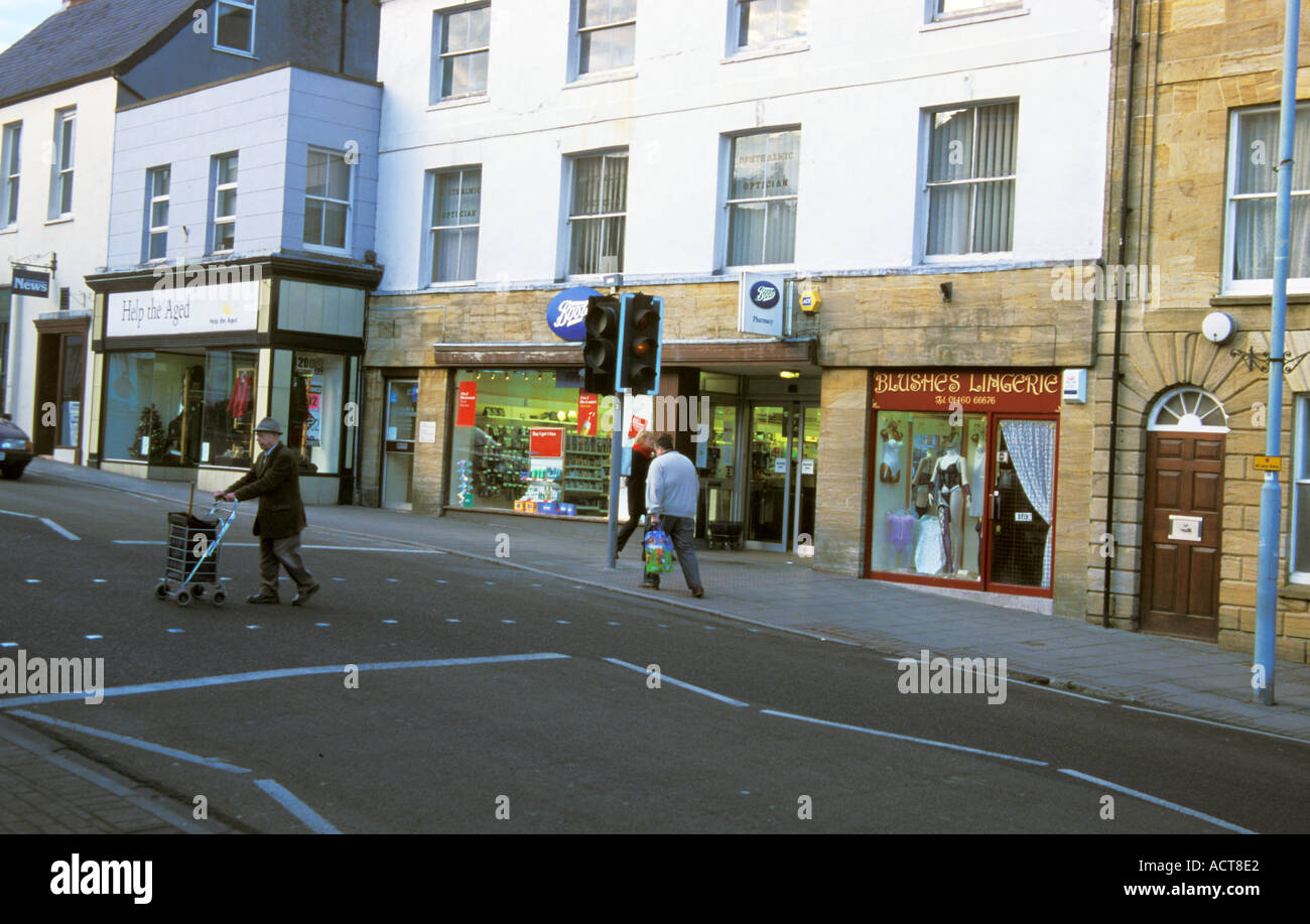 Chard Somerset England Street scene Stock Photo - Alamy