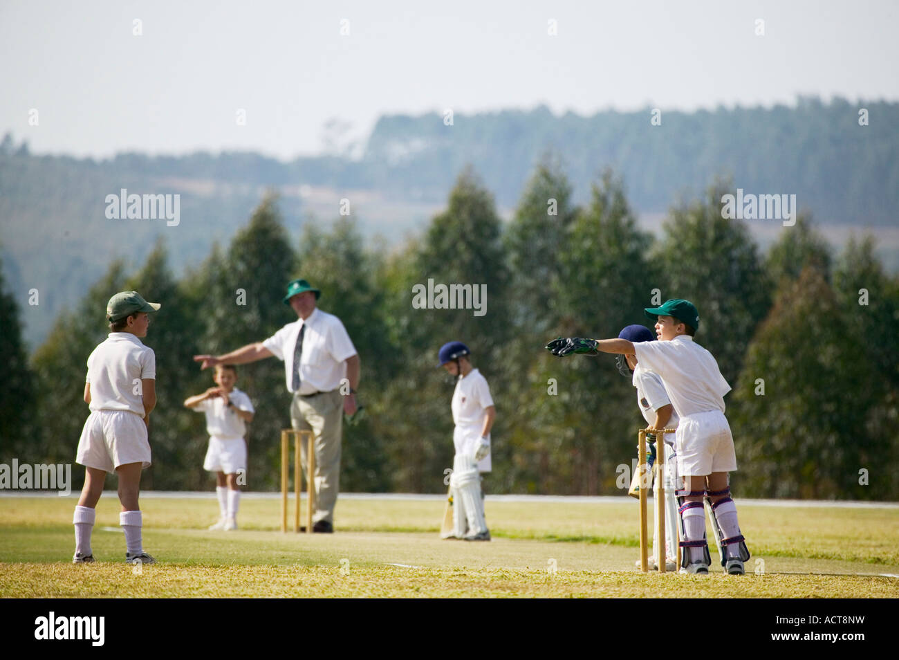 School children playing cricket hi-res stock photography and images - Alamy