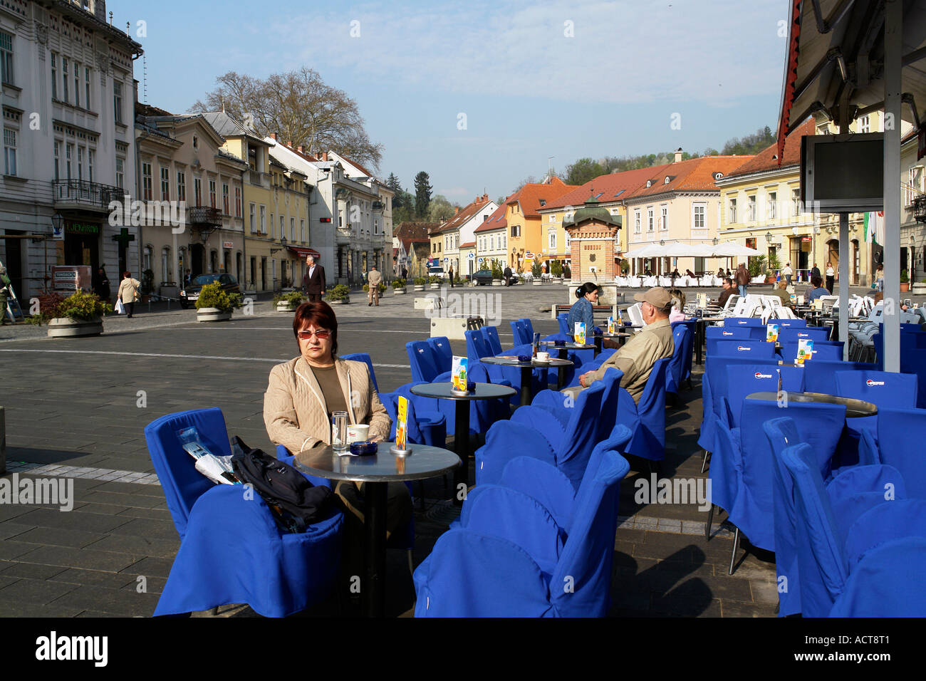 Cafe in Samobor near Zagreb Croatia Stock Photo - Alamy