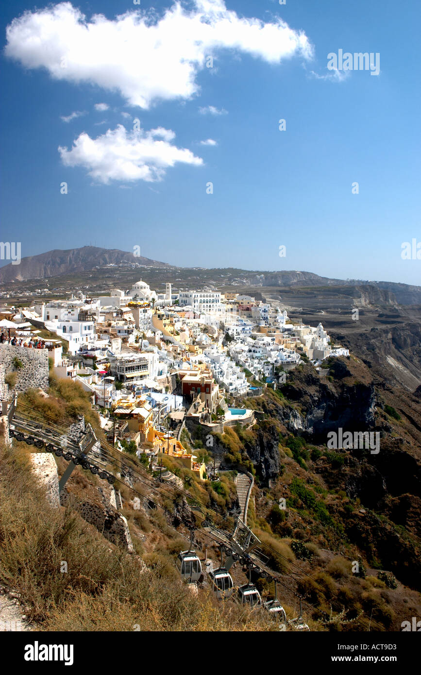 View of Thira Greek Island of Santorini Greece Europe Stock Photo - Alamy