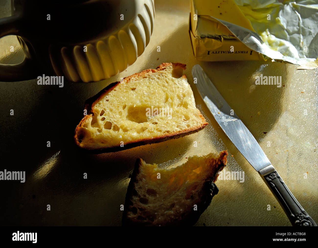 Buttered toast and tea hi-res stock photography and images - Alamy