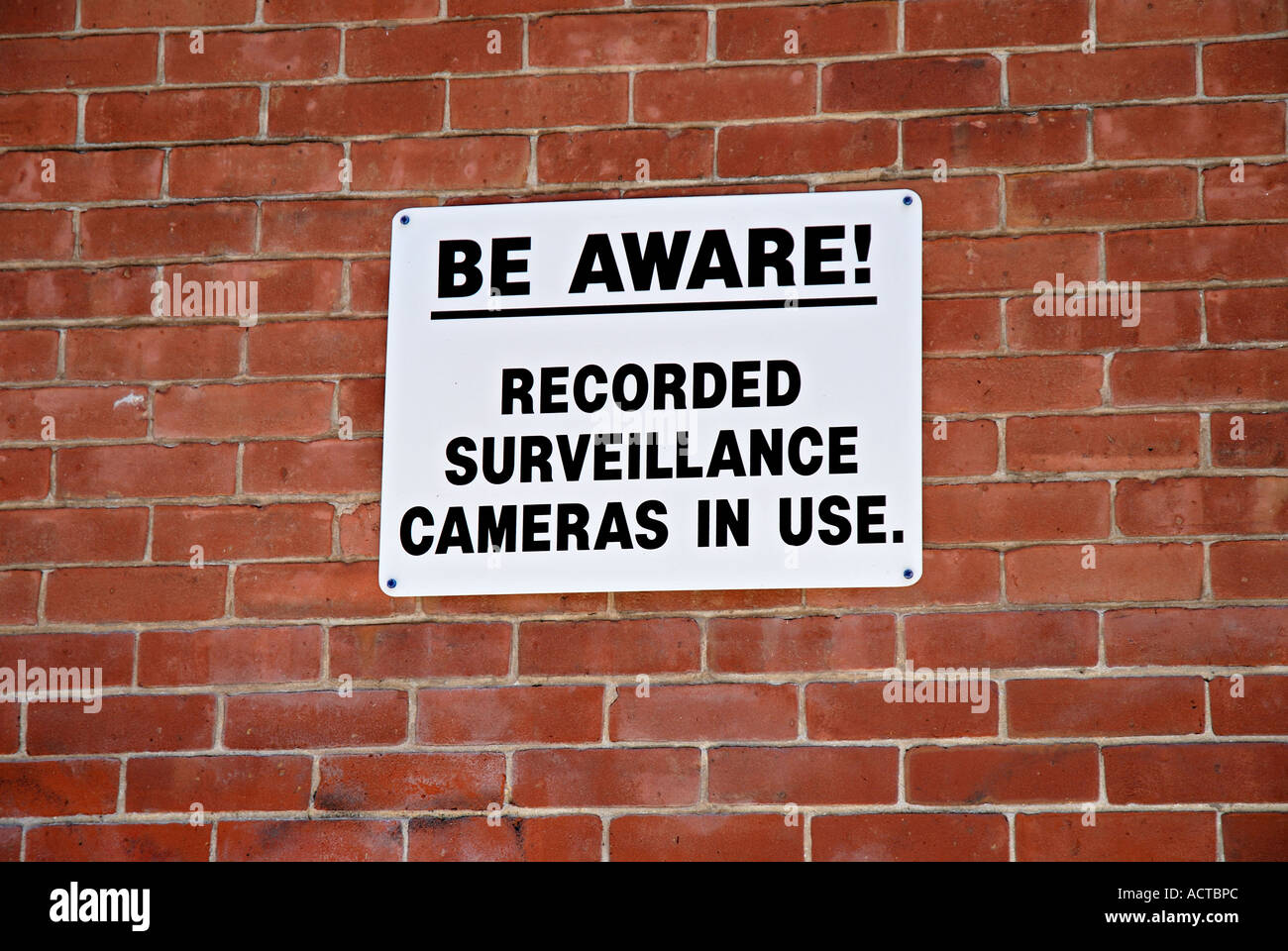 "Surveillance video camera sign Stock Photo - Alamy