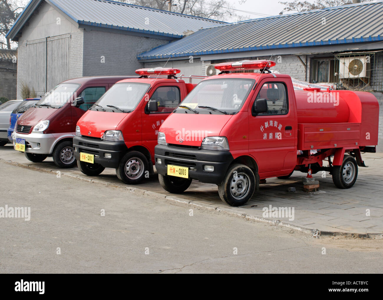 Small Fire trucks, Beijing China Stock Photo - Alamy