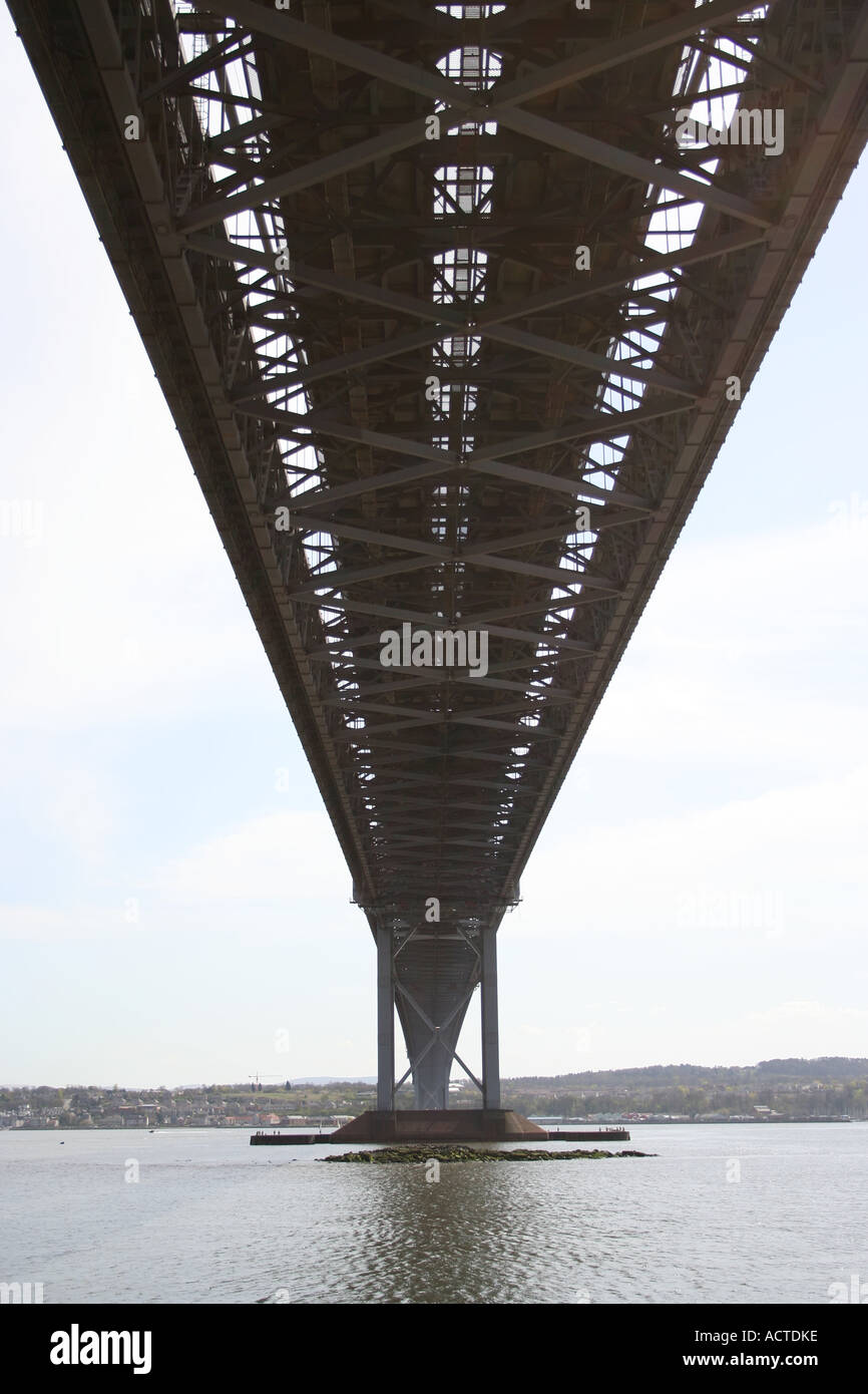 Standing under the Forth Road Bridge Scotland Stock Photo - Alamy