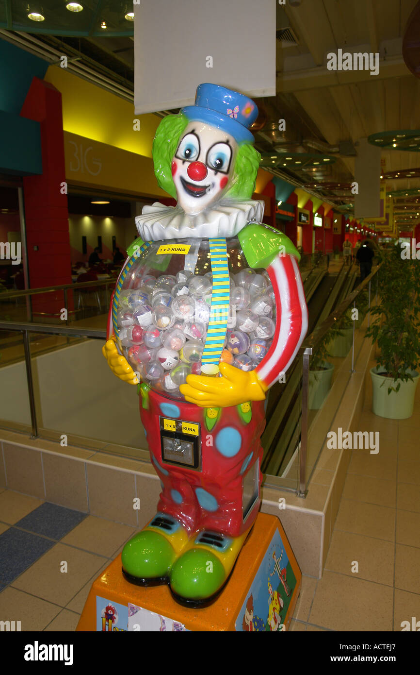 Funny clown figure in Shopping centre near Trogir Adria Dalmatia ...