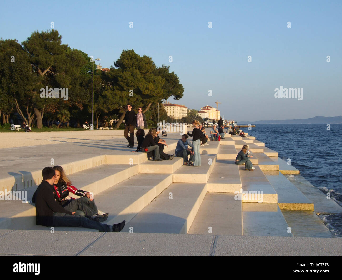 Kids at promenade Zadar Adria Dalmatia Adriatic coast Croatia Stock ...