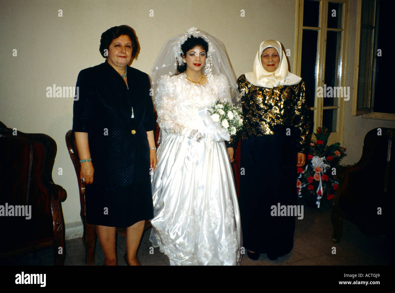 Beirut Lebanon Bride with Mother & Sister Stock Photo - Alamy