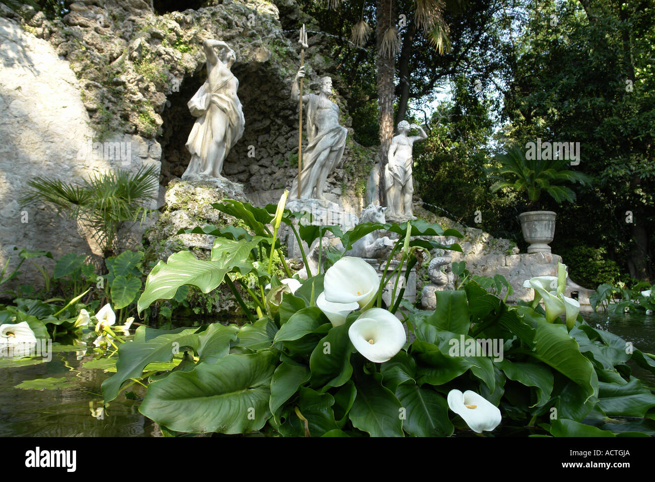Fountain Botanical garden Arboretum Trsteno near Dubrovnik Adria ...
