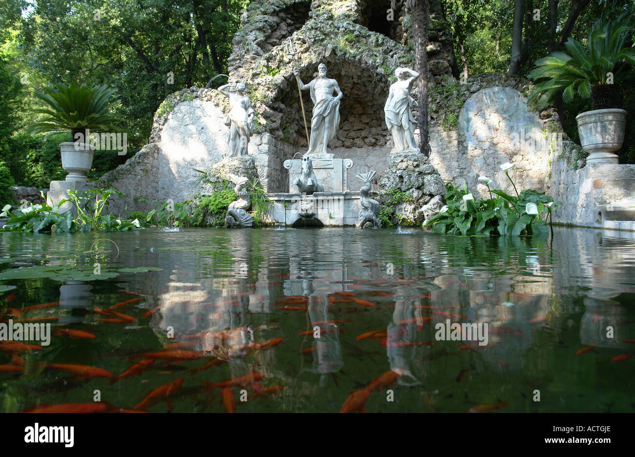 Fountain Botanical garden Arboretum Trsteno near Dubrovnik Adria ...