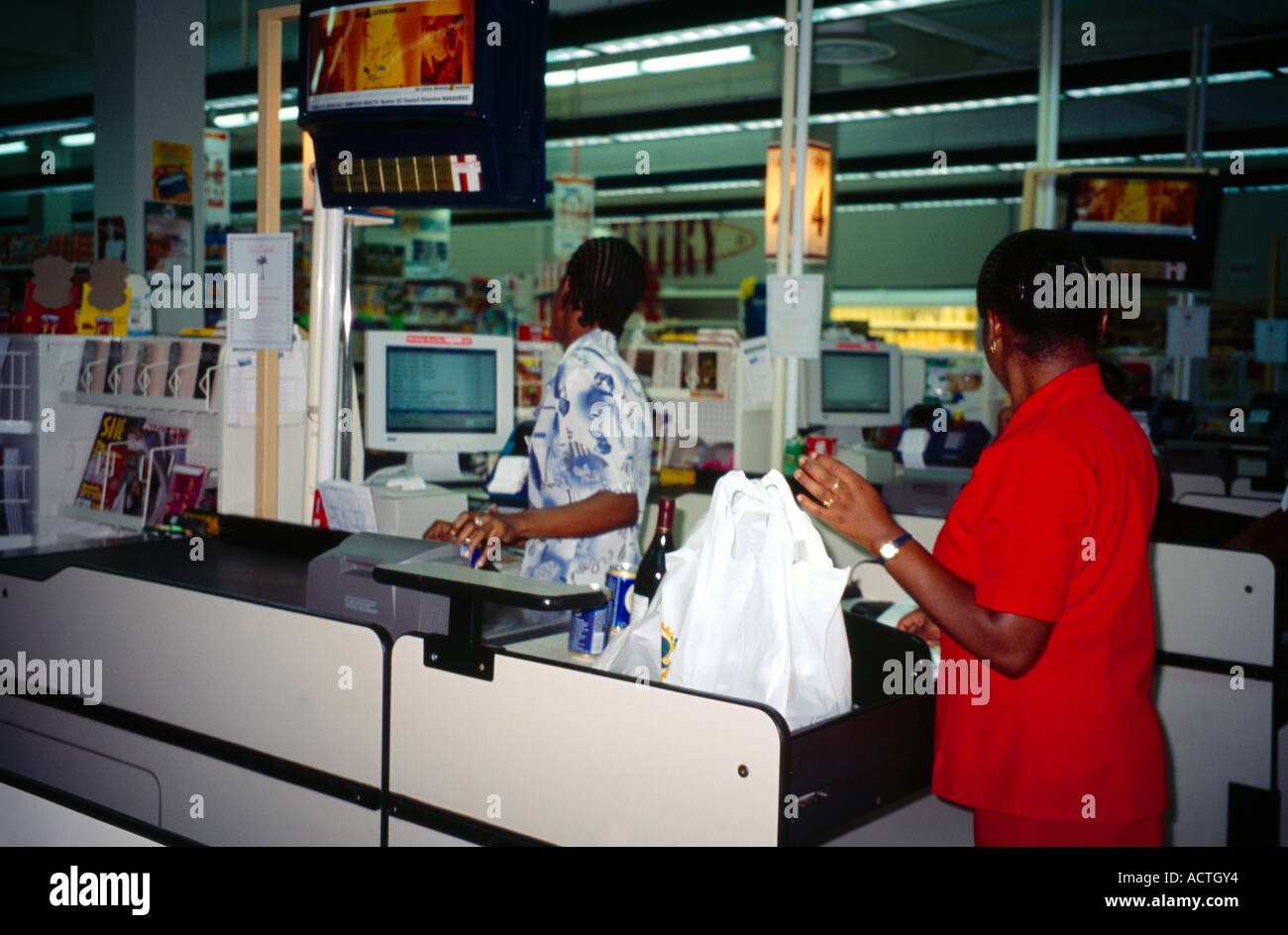 Rodney Bay St Lucia Supermarket Checkout Stock Photo - Alamy