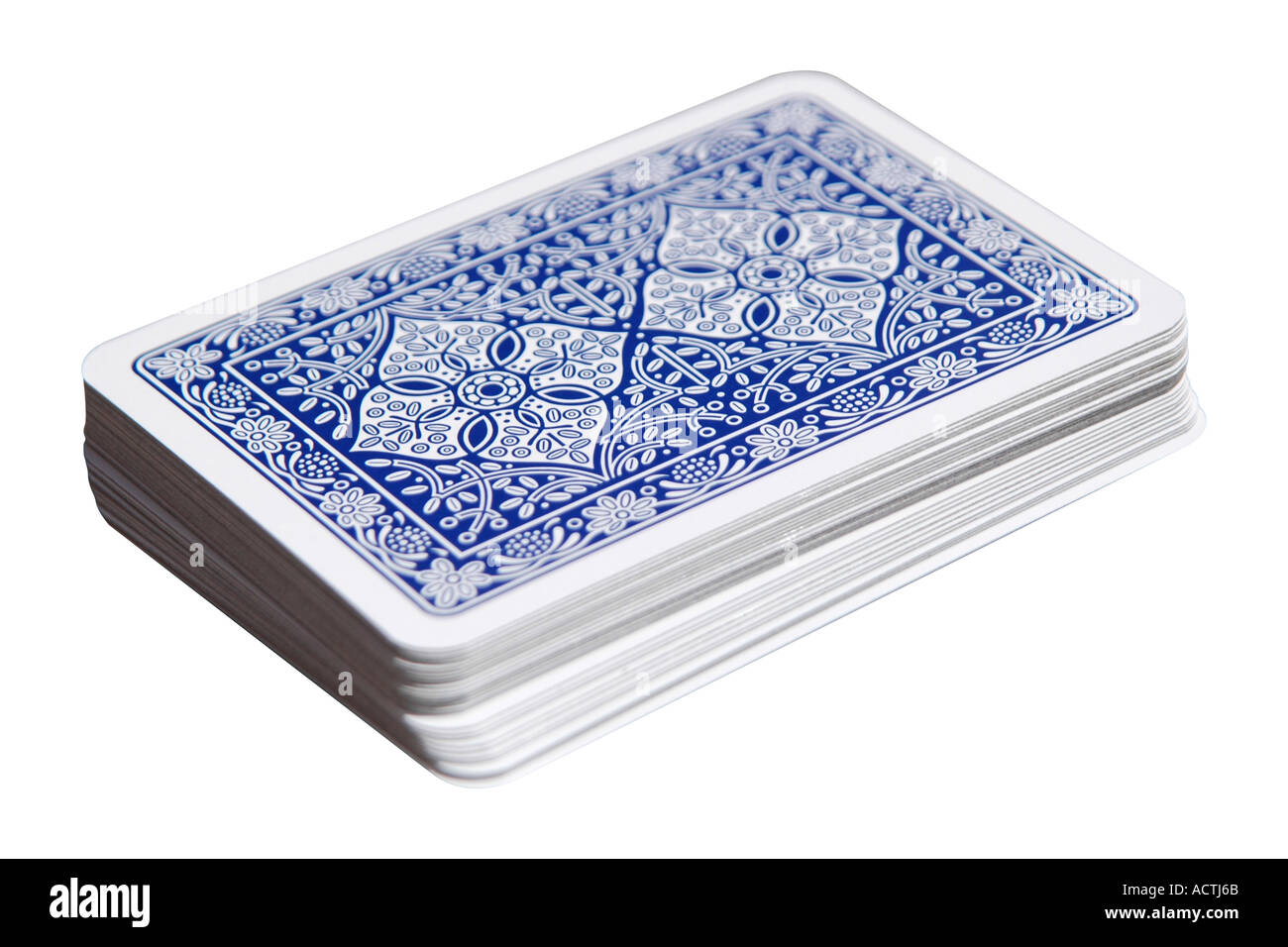 Pack of playing cards on white background Stock Photo - Alamy