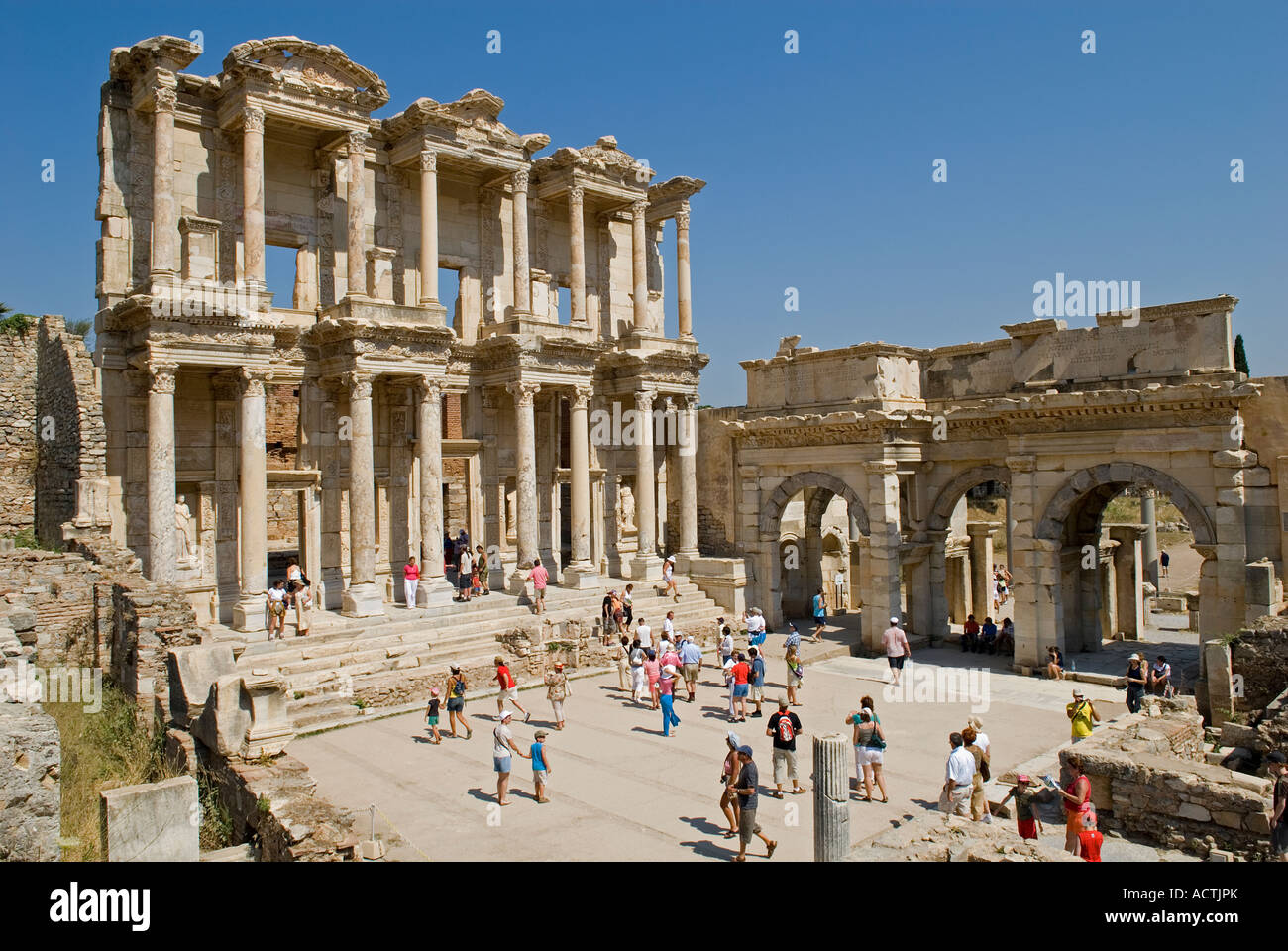 Celsus Library Ephesus Selcuk, Izmir Turkey Stock Photo - Alamy