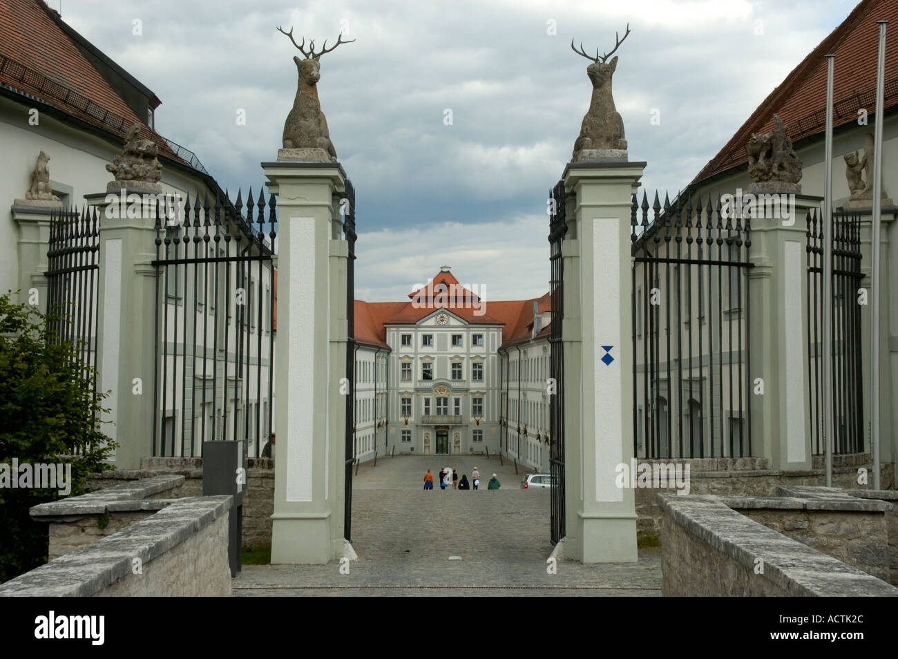 Entrance gate to Hirschberg Castle Beilngries Altmuehltal Bavaria ...