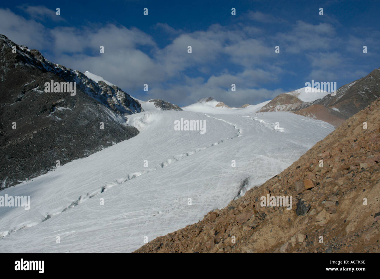 White glacier Kharkhiraa Mongolian Altai near Ulaangom Uvs Aymag Mongolia Stock Photo - Alamy