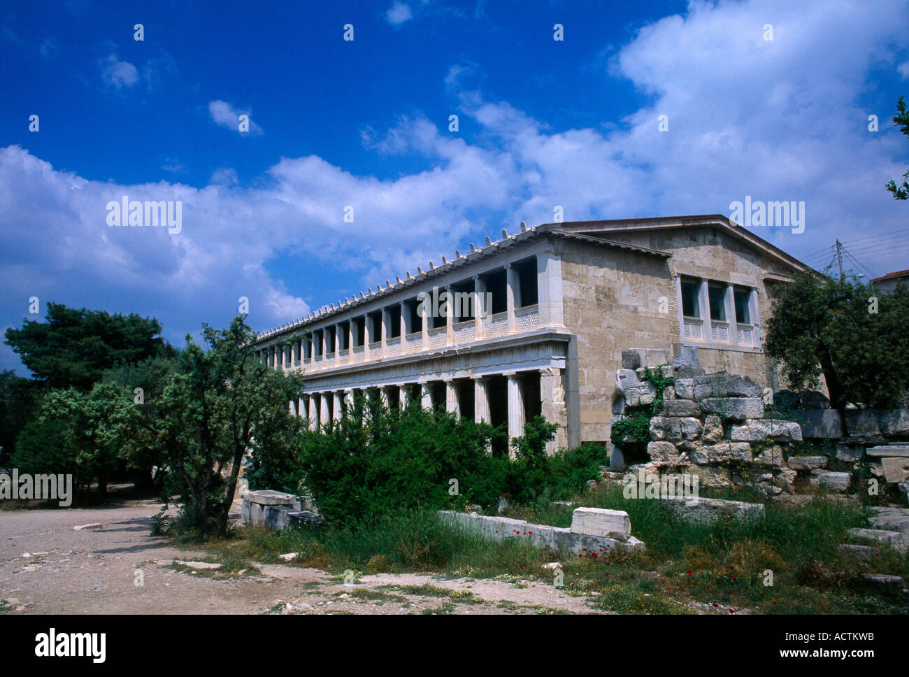 Athens Greece Ancient Agora Stoa of Attalos Stock Photo - Alamy