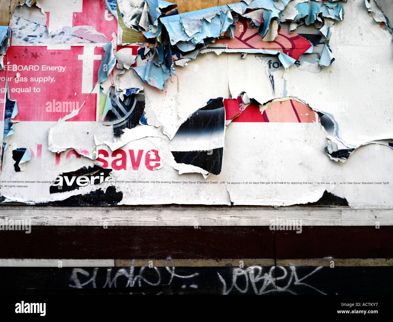 Peeling Posters in North Cheam Surrey England Stock Photo - Alamy