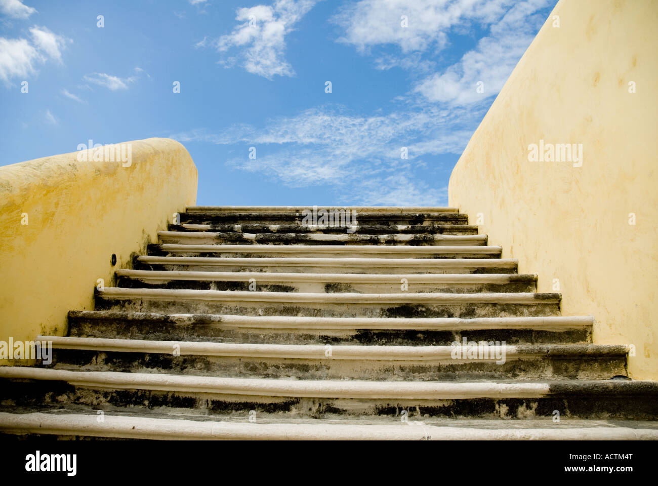 San miguel fort stairs for the sky Campeche Mexico Stock Photo - Alamy