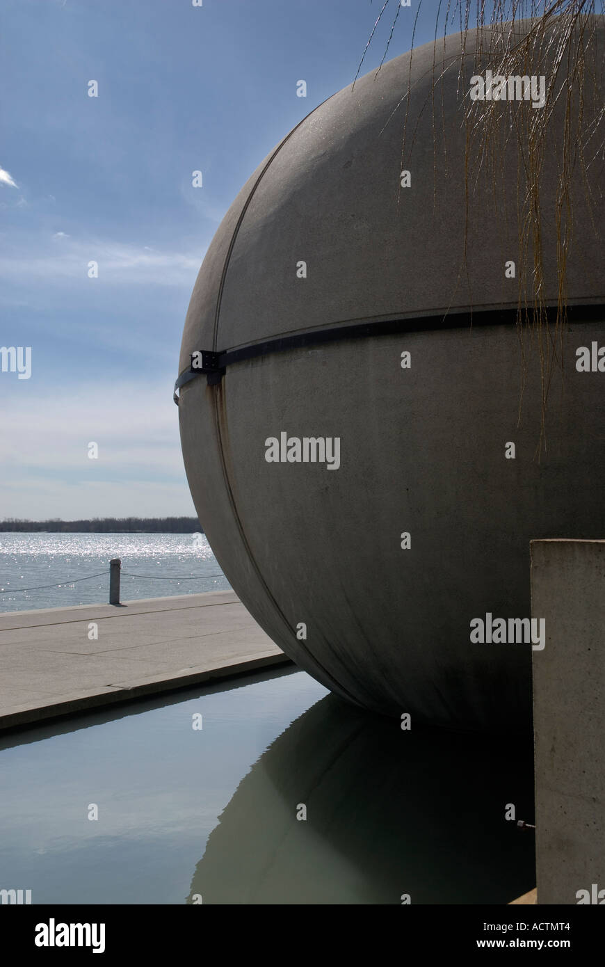 Abstract globe sculpture on Lake Ontario Toronto Stock Photo - Alamy