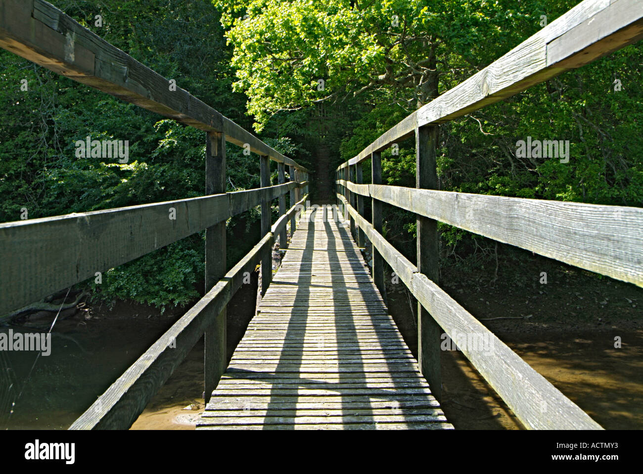 Low perspective of foot bridge hi-res stock photography and images - Alamy