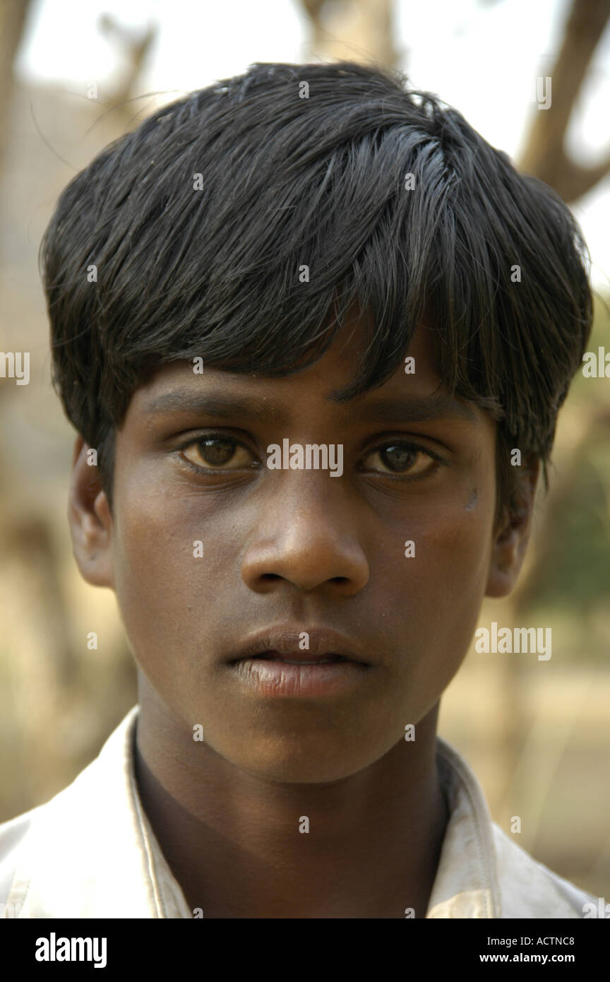 Portrait Indian boy Rajasthan India Stock Photo - Alamy