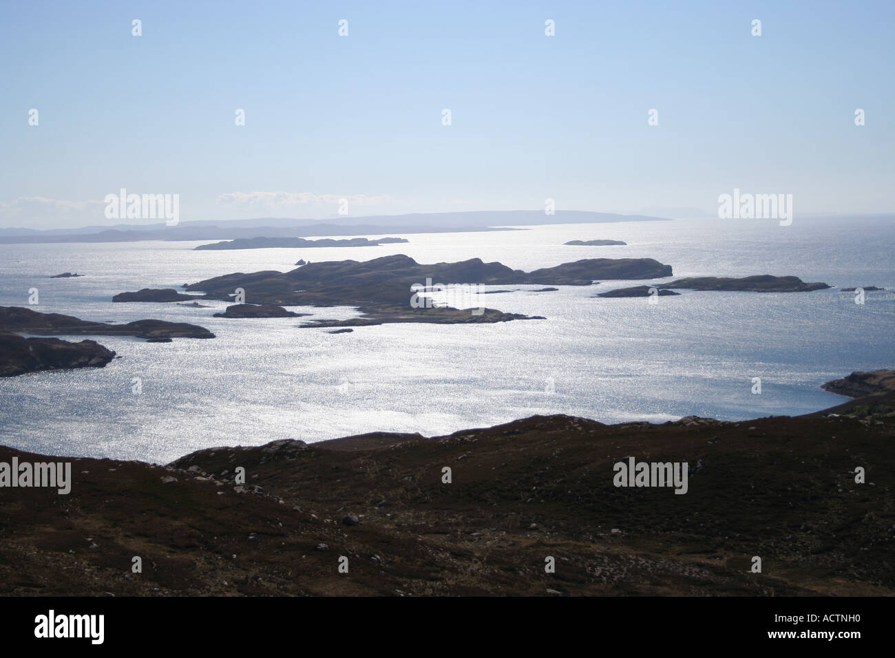 Summer Isles archipelago western Scotland from near Achiltibuie May ...