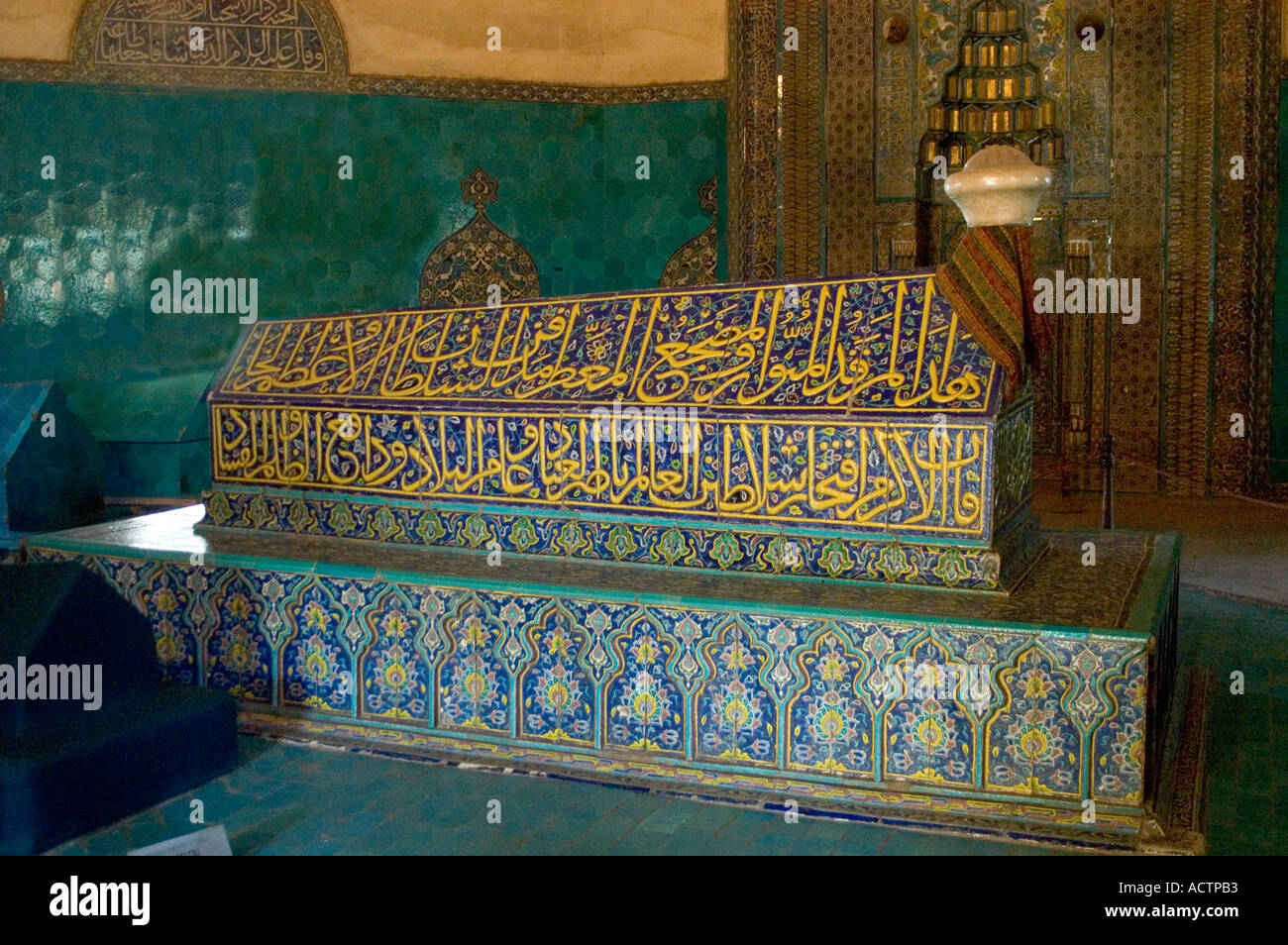 Turkey Bursa green mosque faience tomb of Sultan Mehmet I 1412 1421 ...