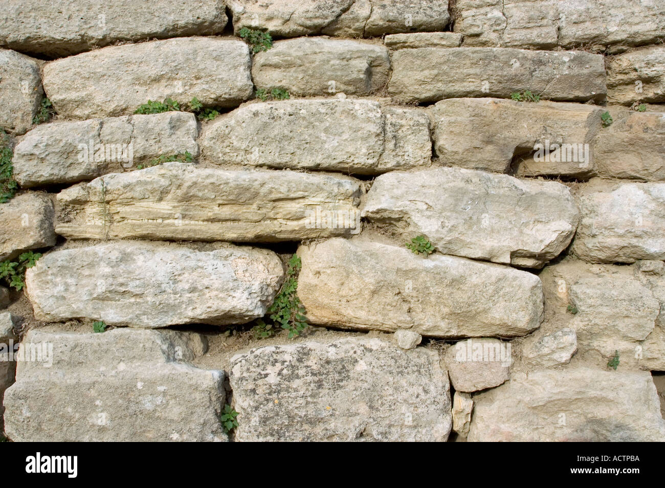 Turkey Troy excavation brick wall Stock Photo - Alamy