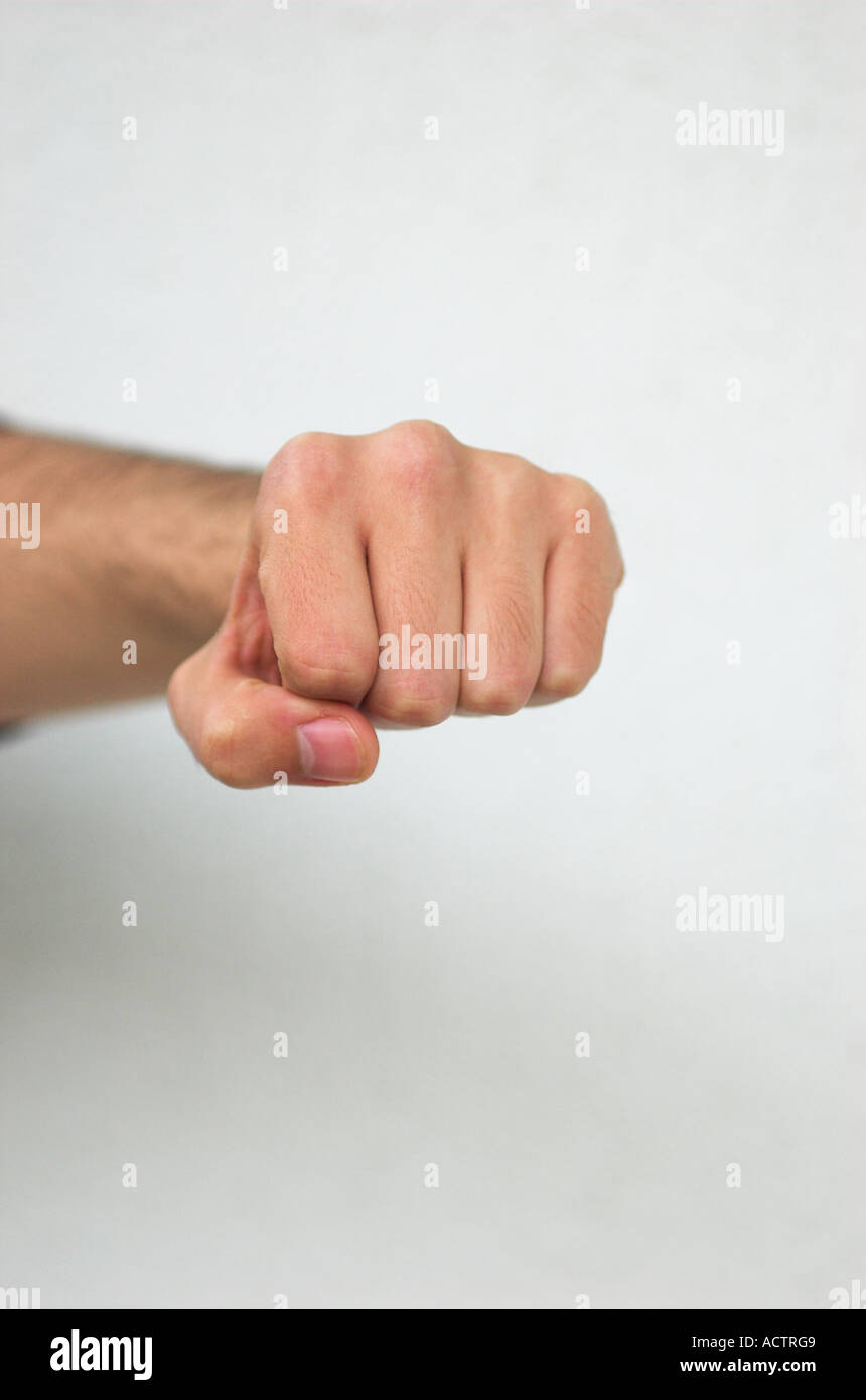 Close up man clenching fist hi-res stock photography and images - Alamy