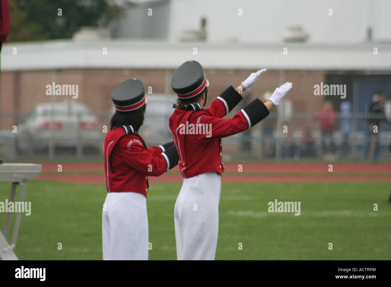 Leading on the marching band Stock Photo - Alamy