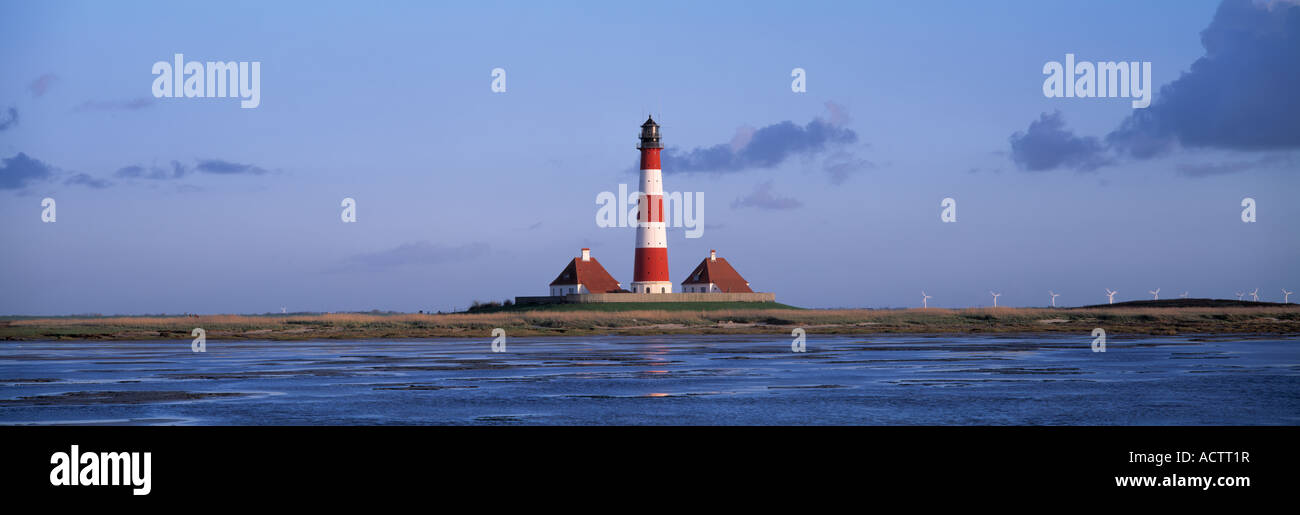 Lighthouse, Westerhever, North Sea Coast, Germany Stock Photo - Alamy