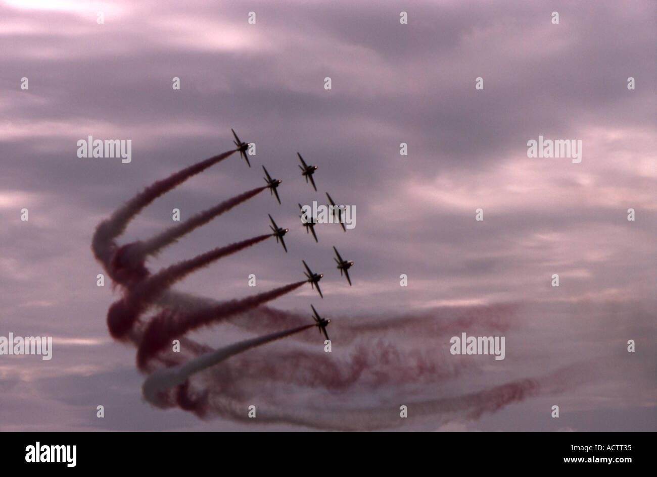 Red Arrows turning in Apollo Formation Stock Photo - Alamy