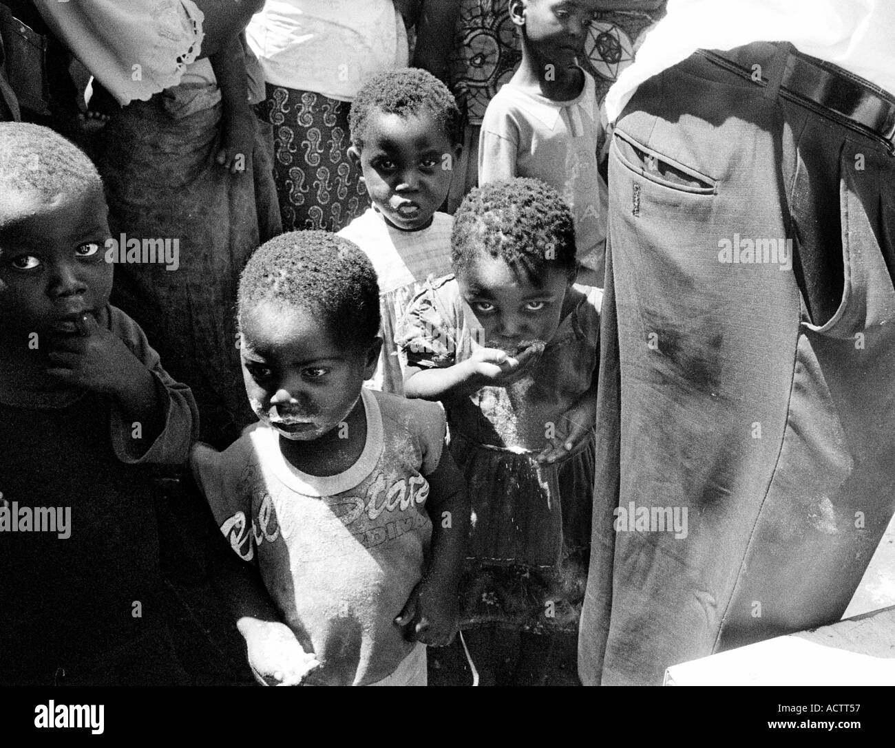 African children being fed by the World Food Programme Zambia Africa ...