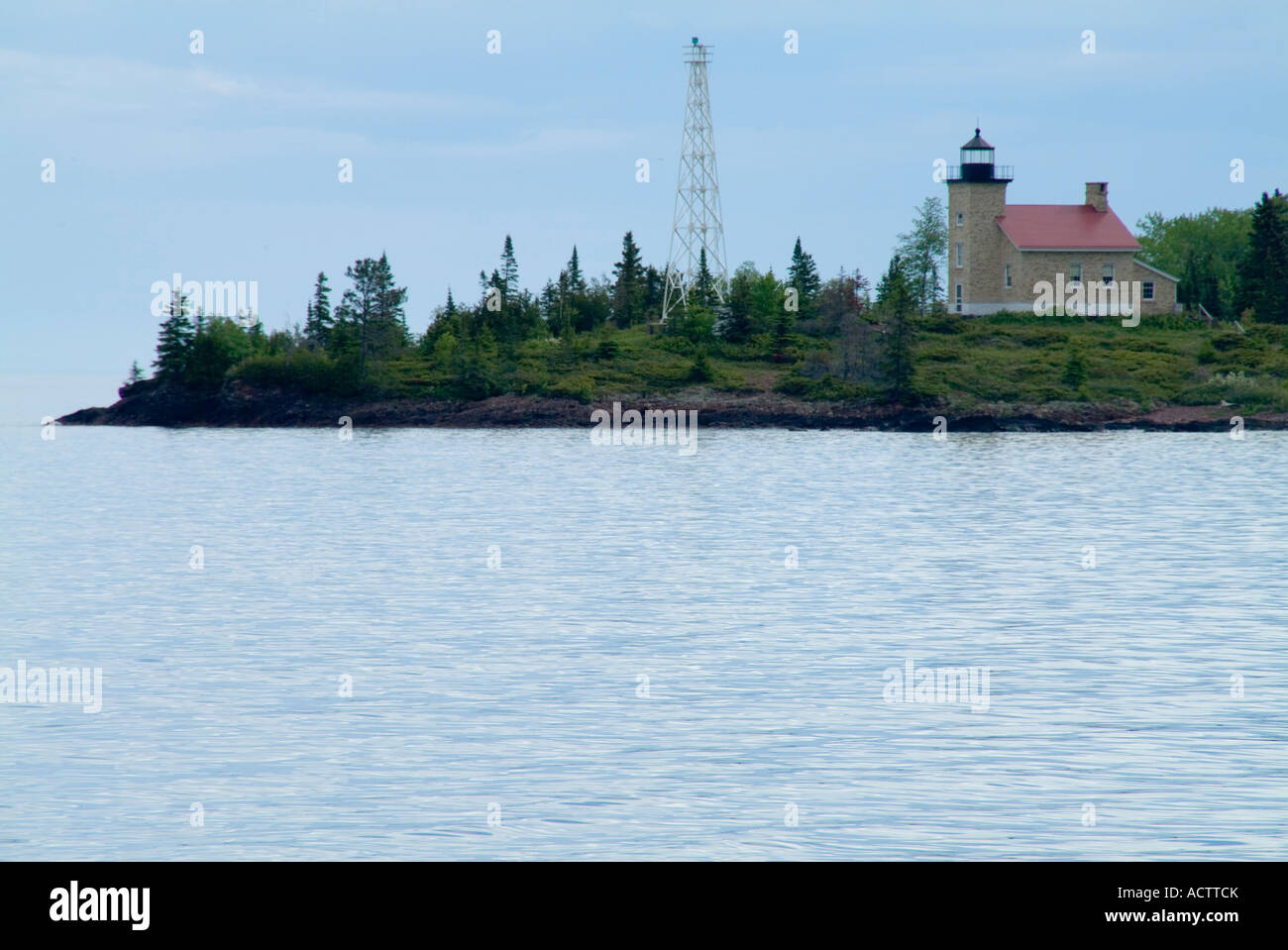 LIGHT HOUSE COPPER HARBOR Stock Photo - Alamy