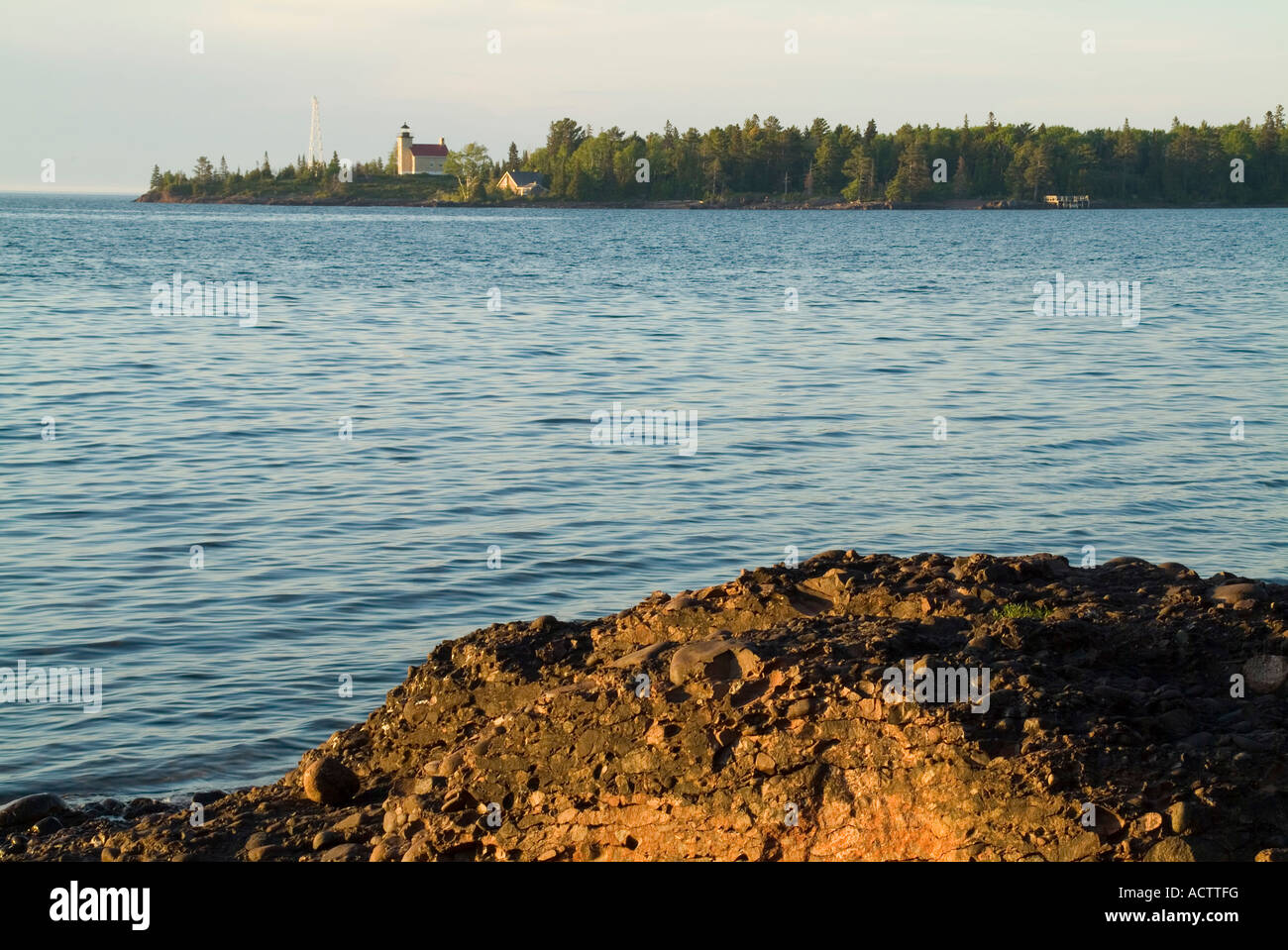 LIGHT HOUSE COPPER HARBOR Stock Photo - Alamy